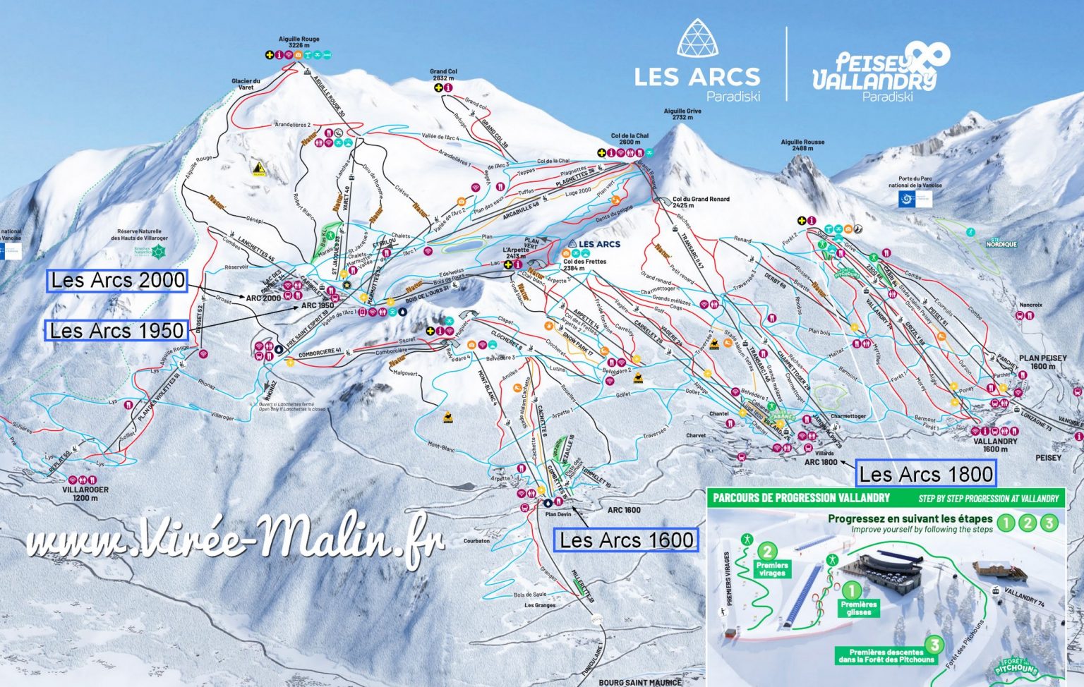 Dans quelle station de ski dormir à Les Arcs ? 2000, 1950, 1800 ou 1600