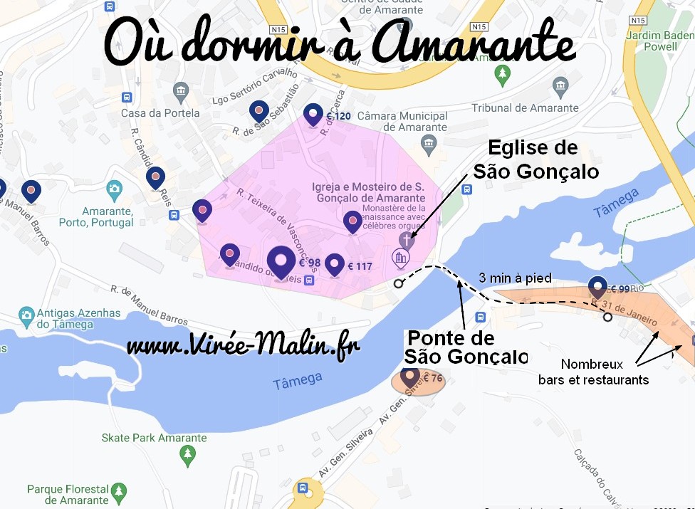 Que visiter à Amarante et où dormir à Amarante ? Virée-Malin.fr